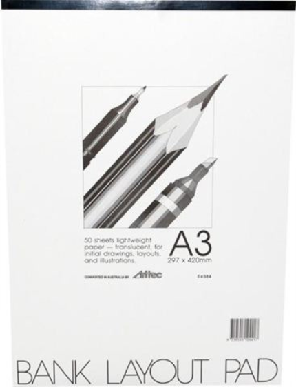 Lilydale Books | A3 LAYOUT PAD BANK 50 SHEETS