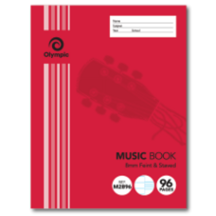 Lilydale Books | MUSIC BOOK 225 x 175 MM 96 PAGE