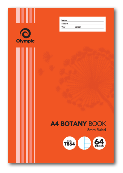 Lilydale Books | 64 PAGE A4 BOTANY BOOK 8MM RULED