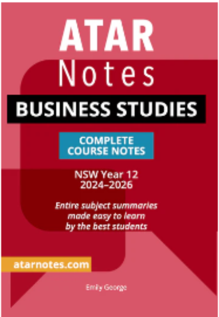 Lilydale Books | ATAR NOTES HSC BUSINESS STUDIES YEAR 12 NOTES…