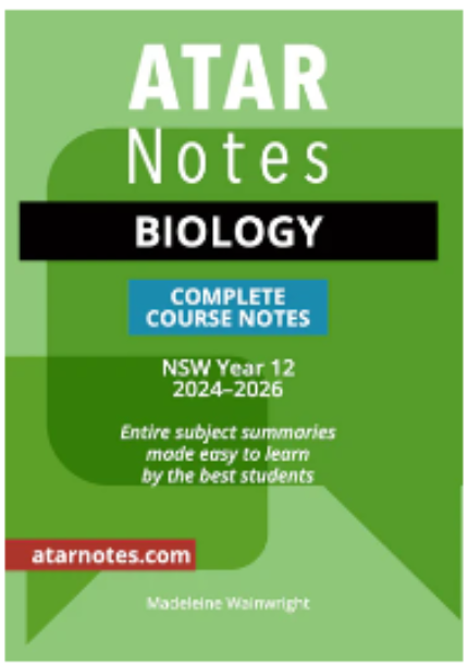 Lilydale Books | ATAR NOTES HSC BIOLOGY YEAR 12 NOTES (2024-2026)