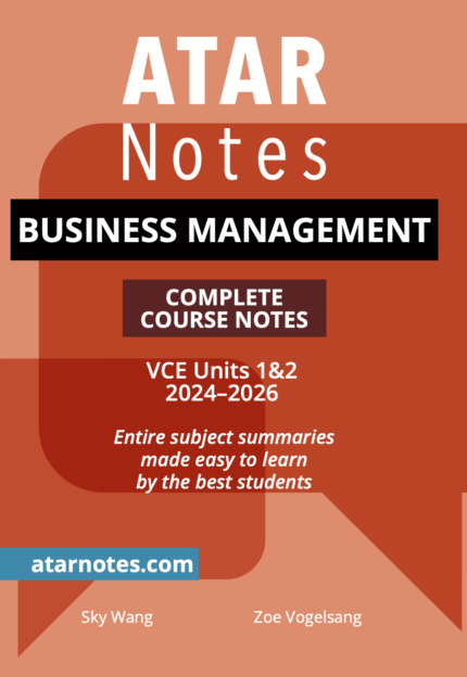 Lilydale Books | ATAR NOTES VCE BUSINESS MANAGEMENT UNITS 1&2 NOTES…