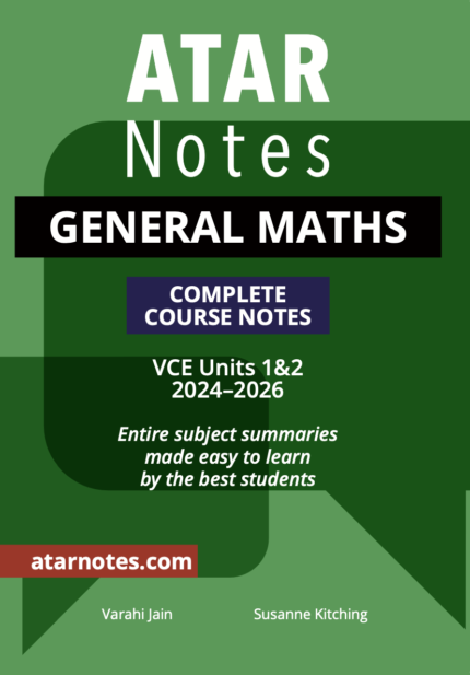 Lilydale Books | ATAR NOTES VCE GENERAL MATHS UNITS 1&2 COURSE NOTES…