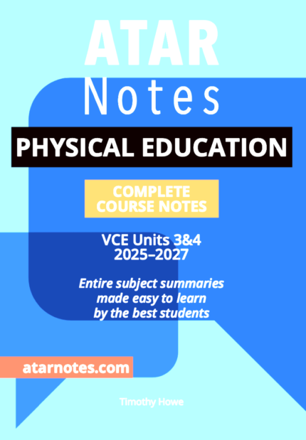 Lilydale Books | ATAR NOTES VCE PHYSICAL EDUCATION UNITS 3&4 NOTES…