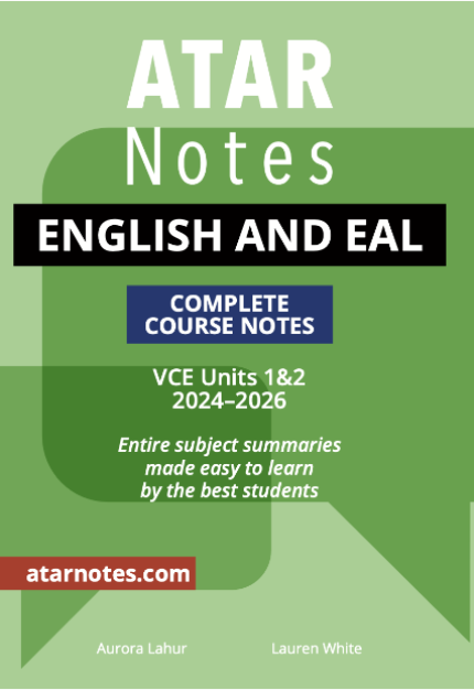 Lilydale Books | ATAR NOTES VCE ENGLISH AND EAL UNITS 1&2 NOTES…
