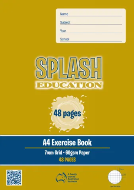 Lilydale Books | 48 PAGE A4 EXERCISE BOOK 7MM GRAPH/GRID