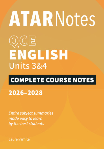 Lilydale Books | ATAR NOTES QCE ENGLISH 3&4 COURSE NOTES (2026-2028)