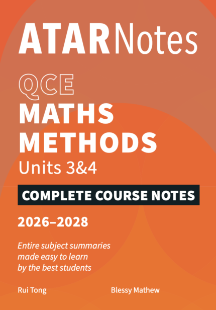 Lilydale Books | ATAR NOTES QCE MATHS METHODS UNITS 3&4 NOTES…