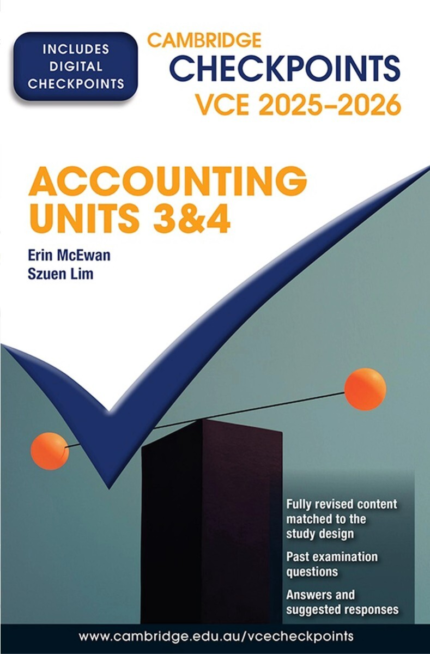 Lilydale Books | CAMBRIDGE CHECKPOINTS VCE ACCOUNTING UNITS 3&4…