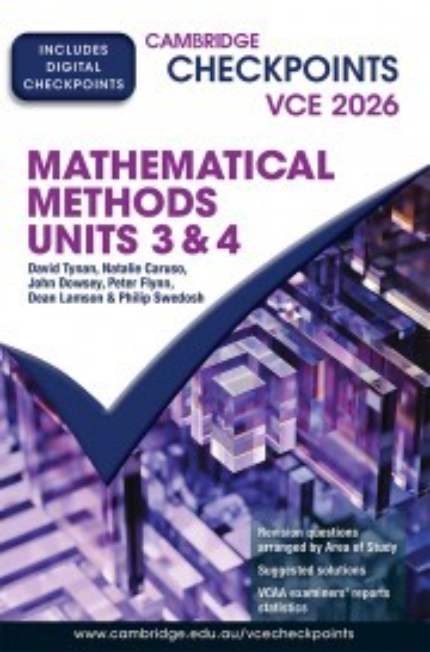 Lilydale Books | CAMBRIDGE CHECKPOINTS VCE MATHEMATICAL METHODS UNITS…