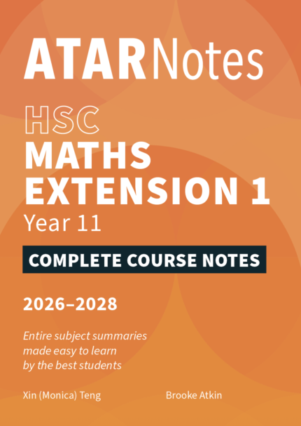 Lilydale Books | ATAR NOTES HSC MATHEMATICS EXTENSION 1 YEAR 11 NOTES…