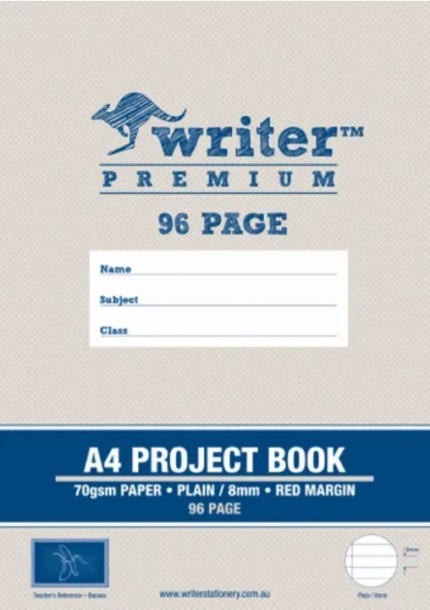 Lilydale Books | 96 PAGE A4 PROJECT BOOK 8MM