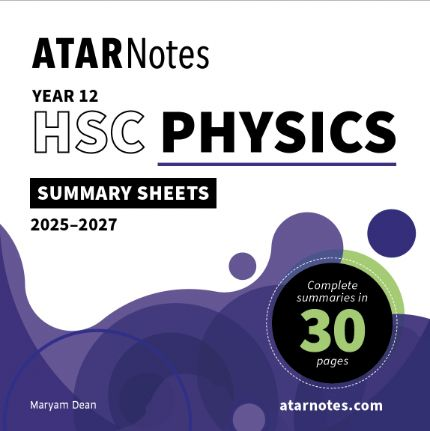 Lilydale Books | ATAR NOTES HSC YEAR 12 PHYSICS SUMMARY SHEETS…