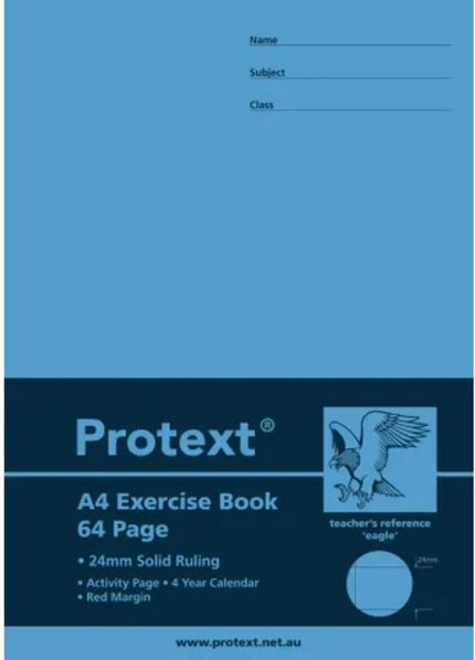 Lilydale Books | 64 PAGE A4 EXERCISE BOOK 24MM SOLID RULED…