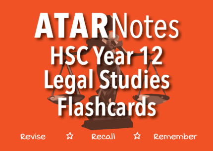 Lilydale Books | ATAR NOTES HSC LEGAL STUDIES YEAR 12 FLASHCARDS